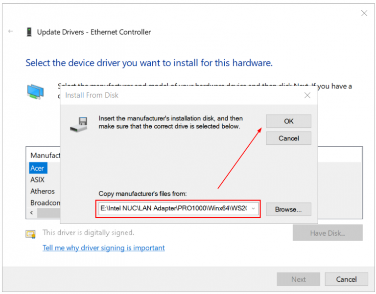 Install Intel NUC Network Adapter Driver on Windows Server 2019, 2022 ...