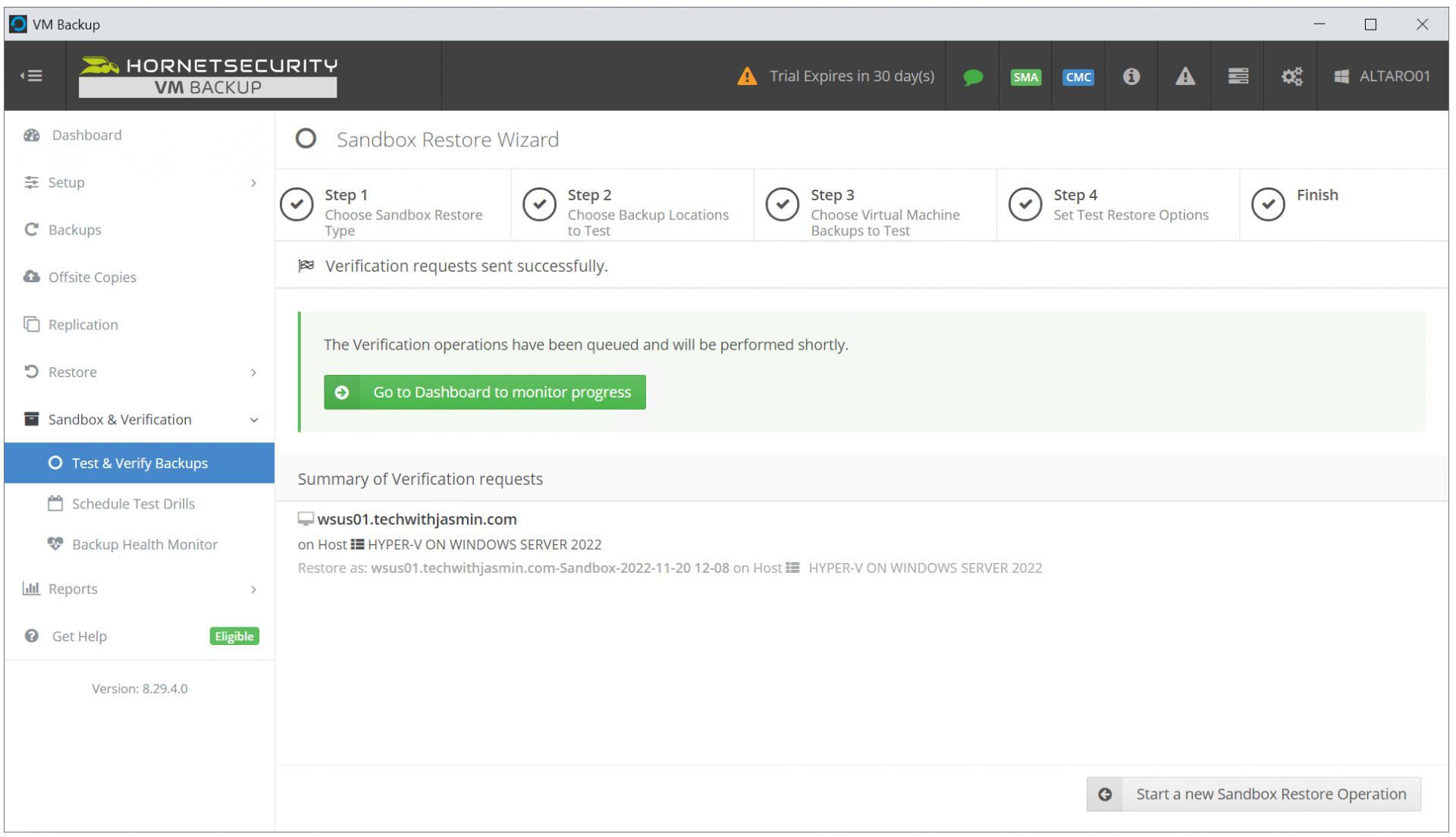 How to test and verify backups in Altaro VM Backup - Jasmin Kahriman ...
